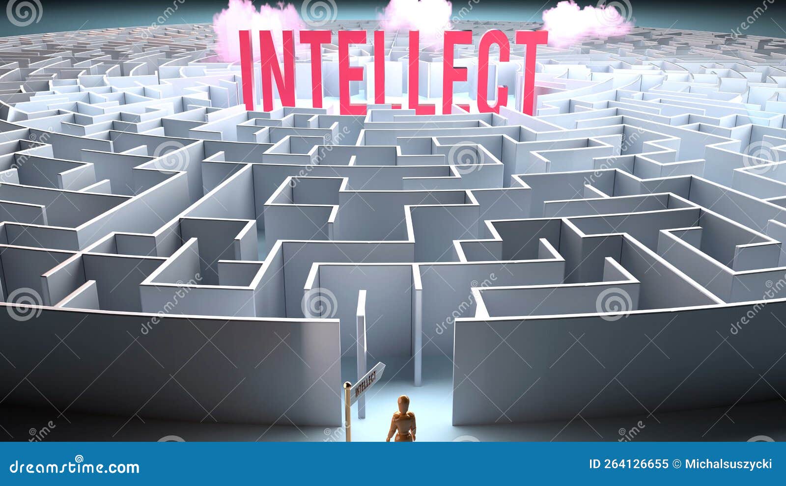 Intellect and a Complicated Path To it Stock Illustration ...