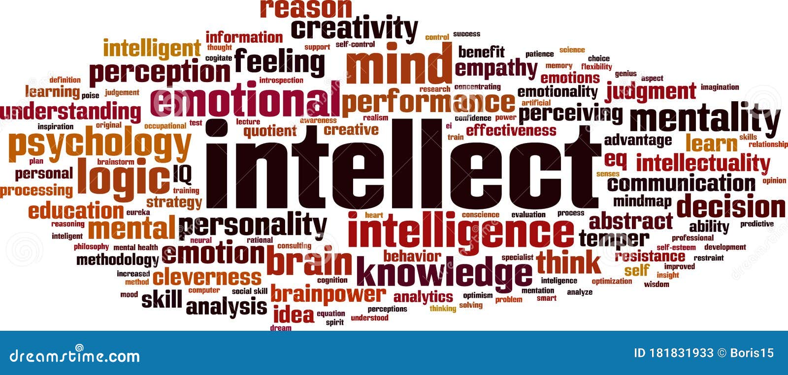 Intellect word cloud stock vector. Illustration of judgment - 181831933