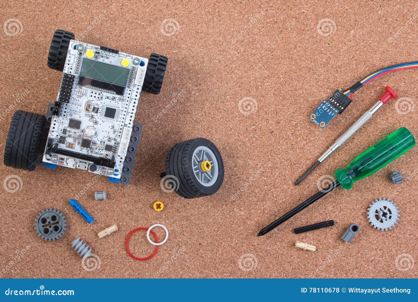 Intellectual Development DIY Robot Toy Assembly Kit. Stock Photo ... Intellectual Development DIY Robot Toy Assembly Kit. Stock Photo ...