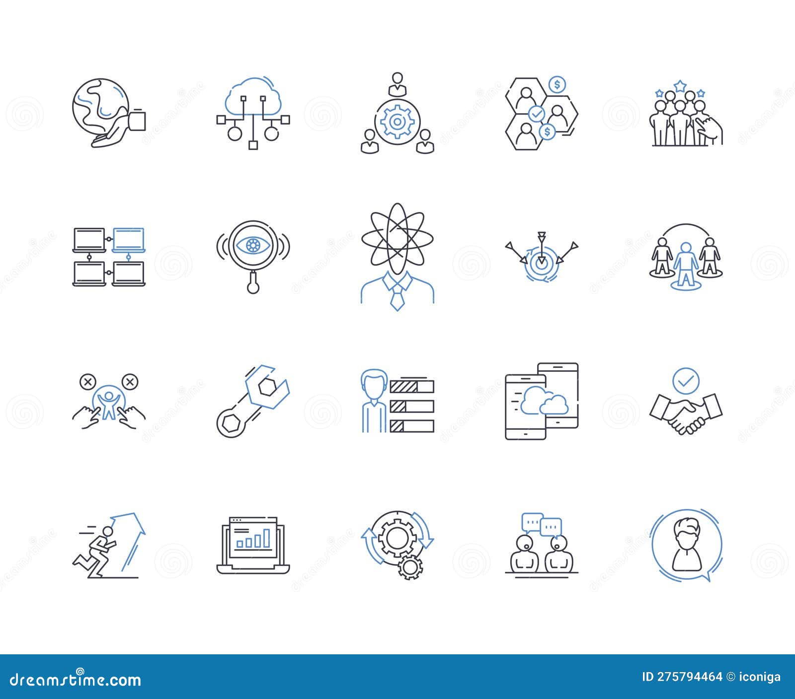 Intellectual Development Line Icons Collection. Learning, Curiosity ...