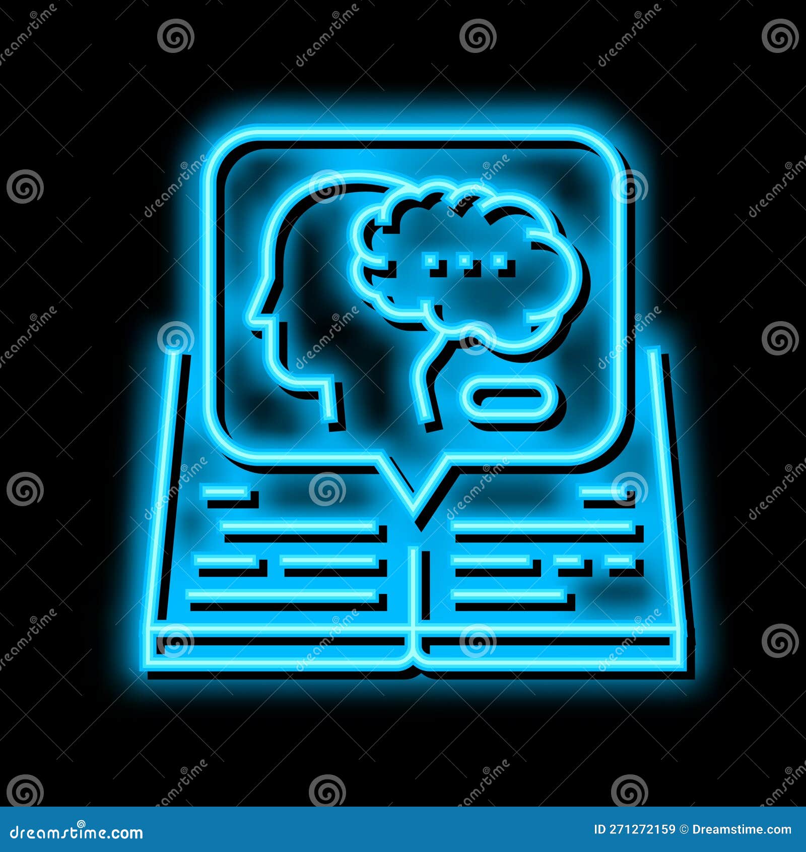 Intellectual History Neon Glow Icon Illustration Stock Vector ...