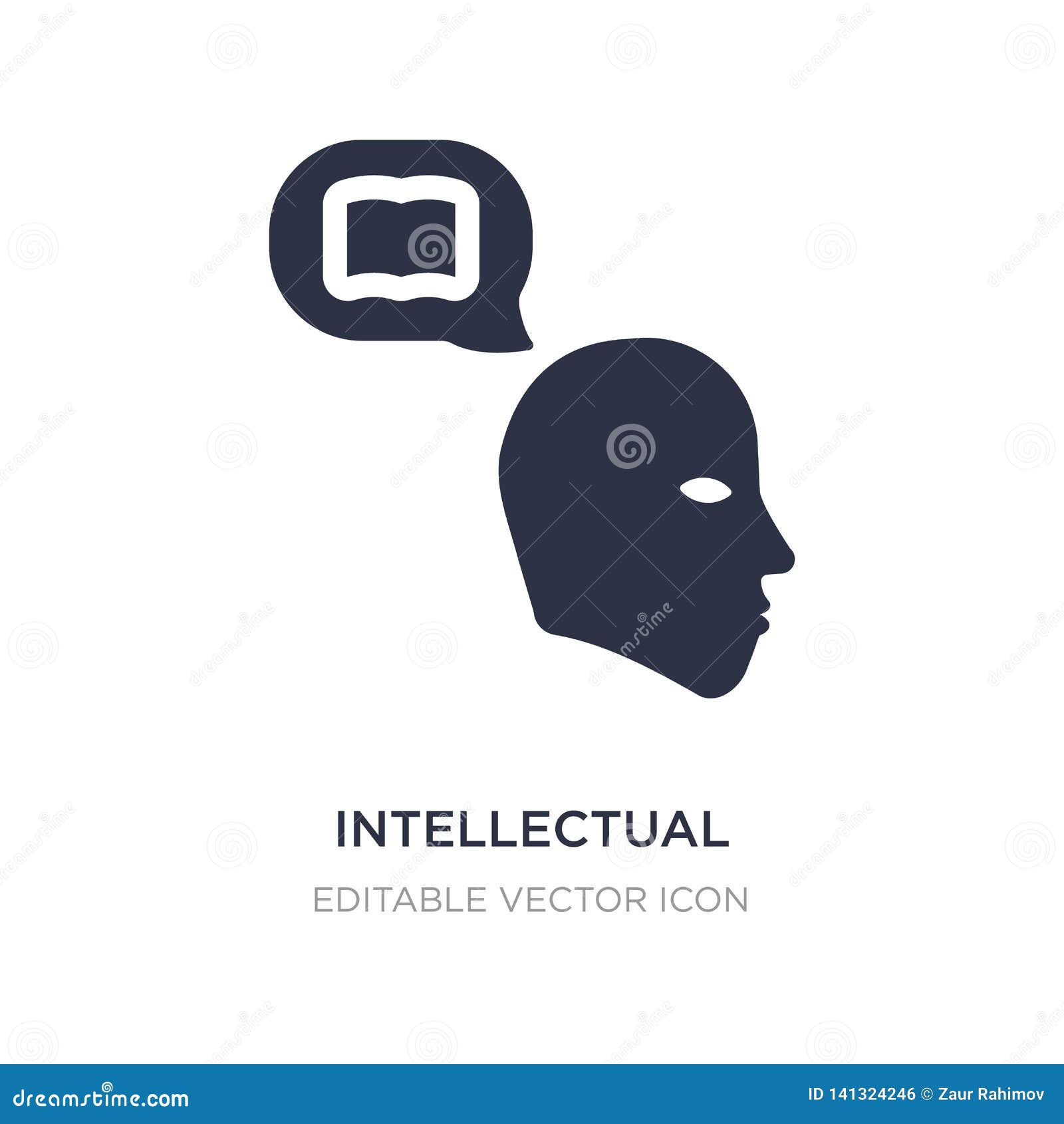 Intellectual Icon on White Background. Simple Element Illustration from ...