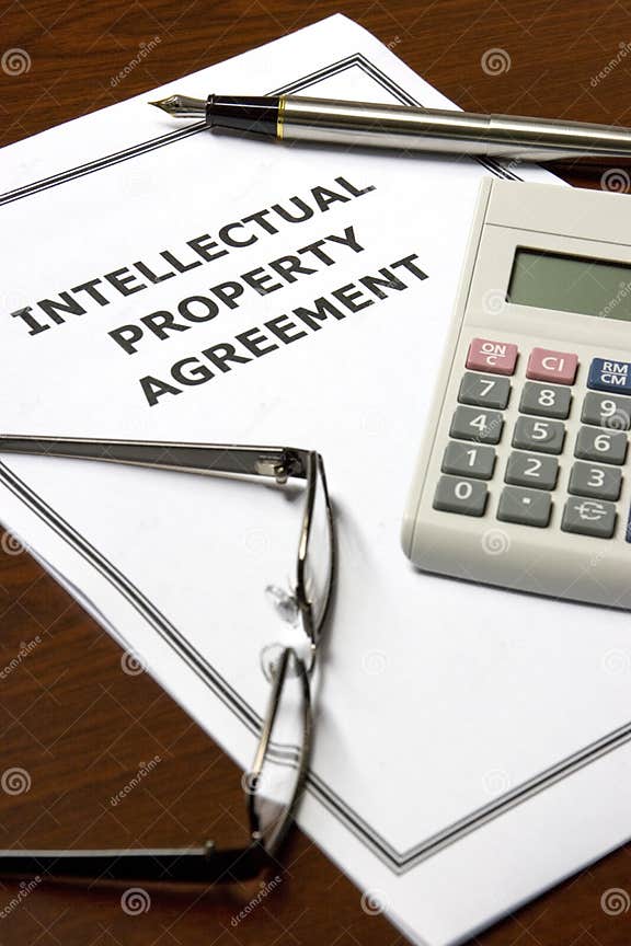 Intellectual Property Agreement Stock Image - Image of contract ...
