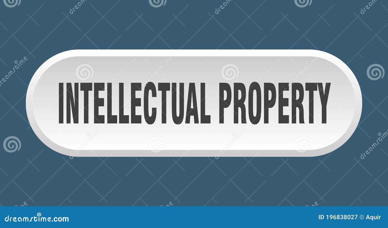 Intellectual Property Button. Rounded Sign on White Background Stock ...