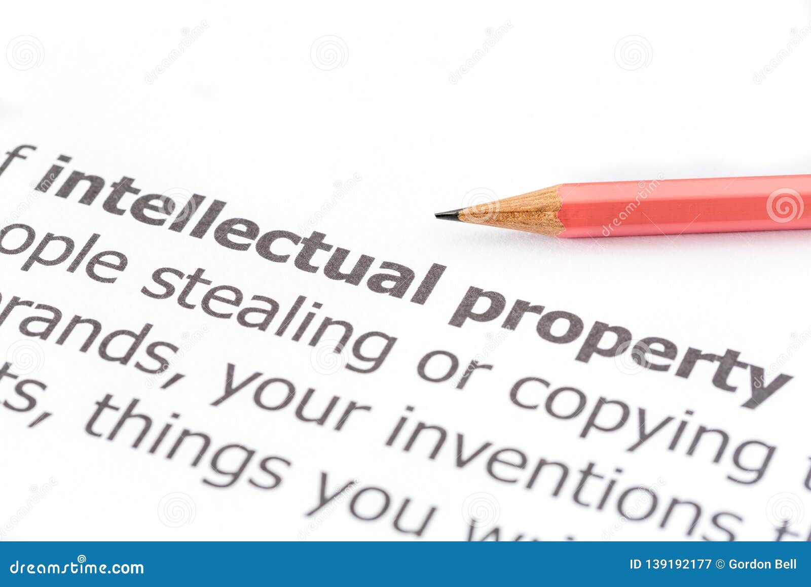 Intellectual property text stock image. Image of bold - 139192177