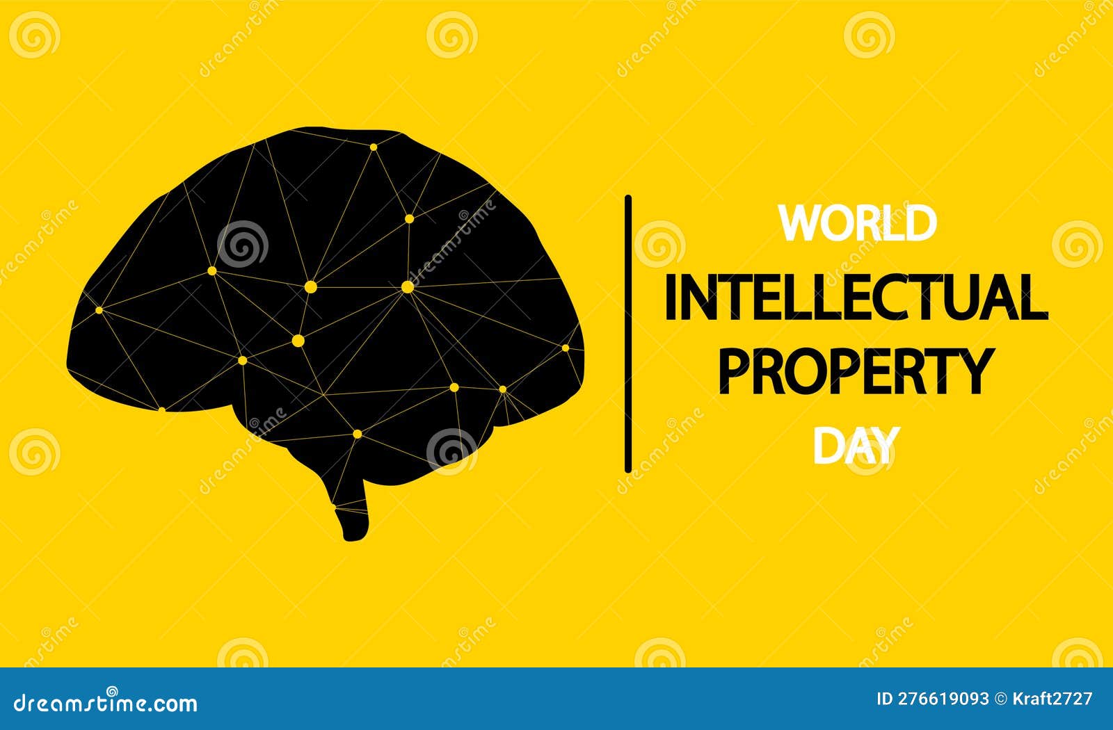 Intellectual Property World Day Brain Stock Vector - Illustration of ...