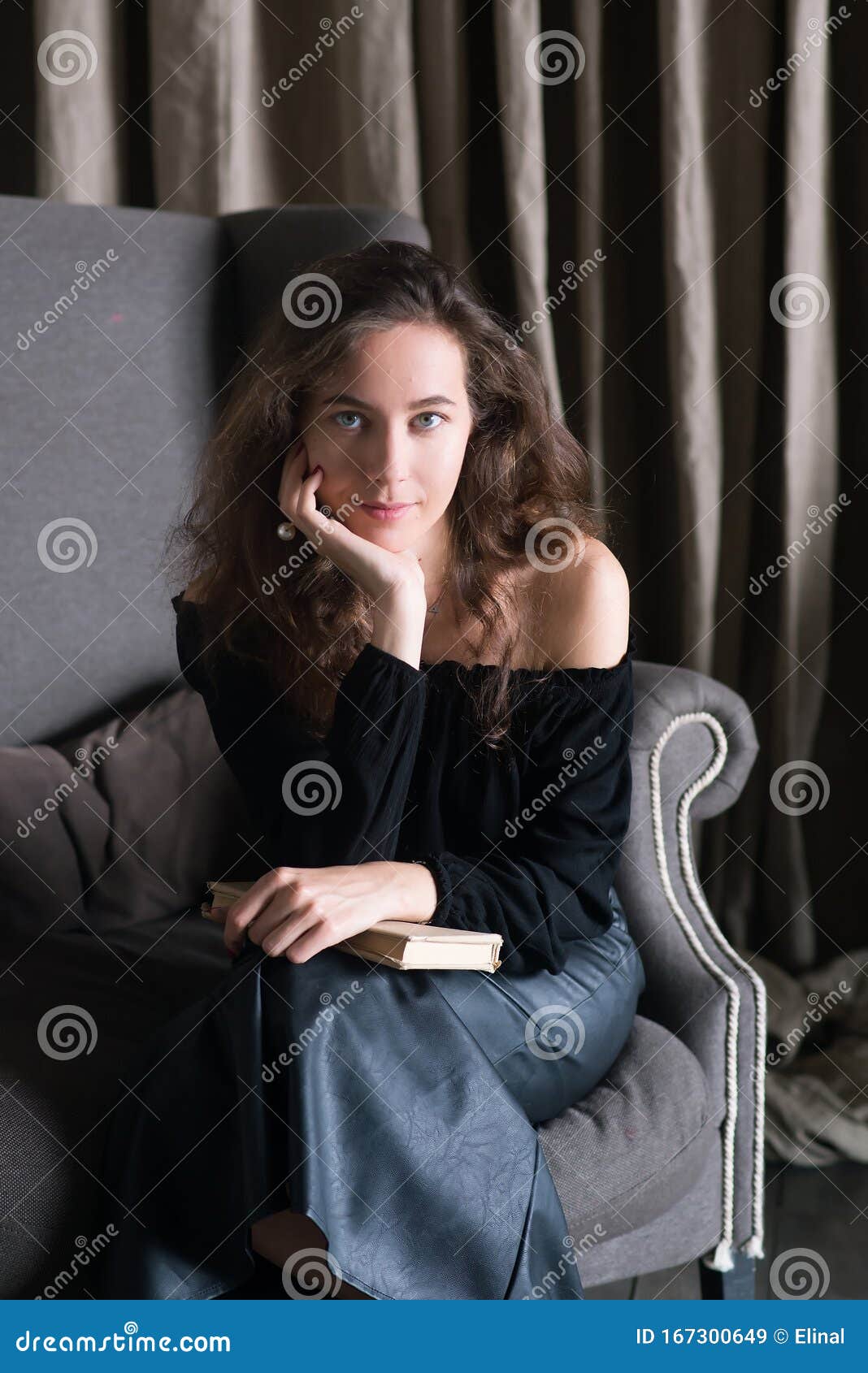 Intellectual Woman Reading A Book In The Park Royalty-Free Stock Photo ...