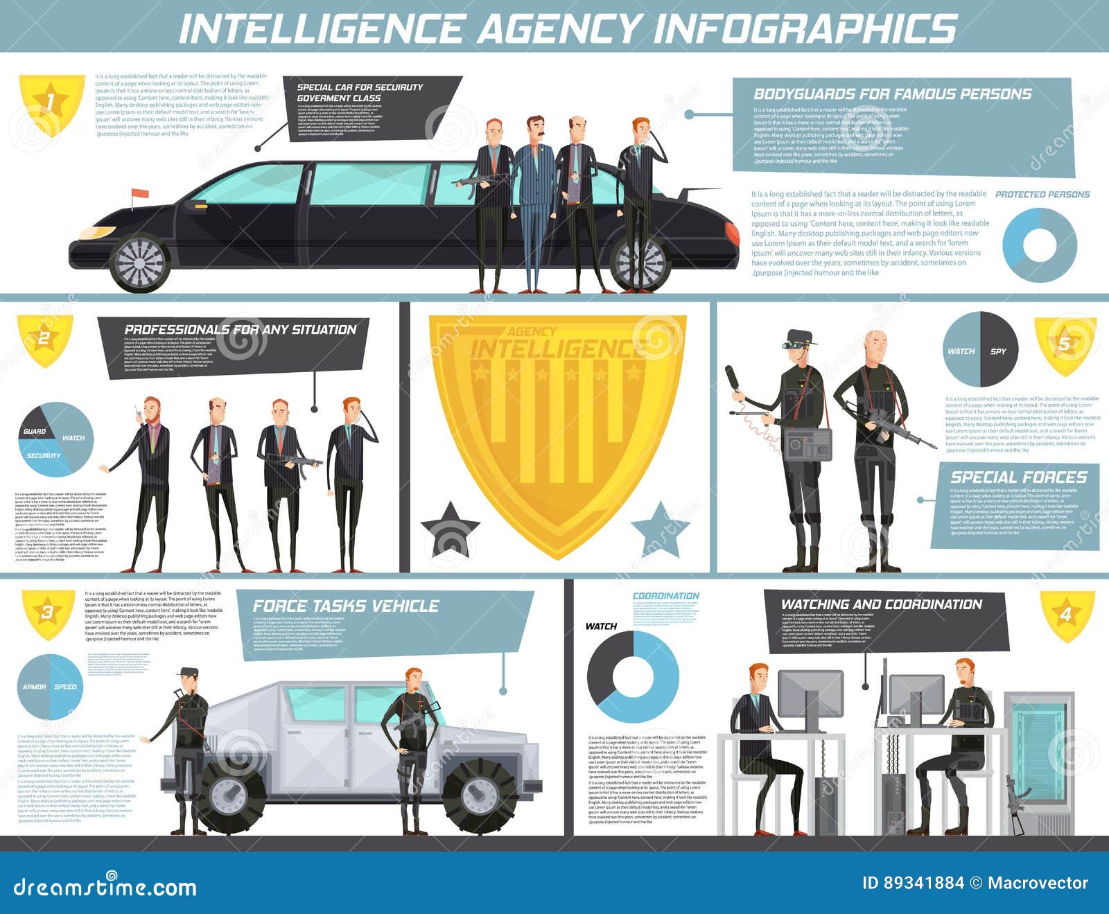 Intelligence Agency Infographics Stock Vector - Illustration of ...