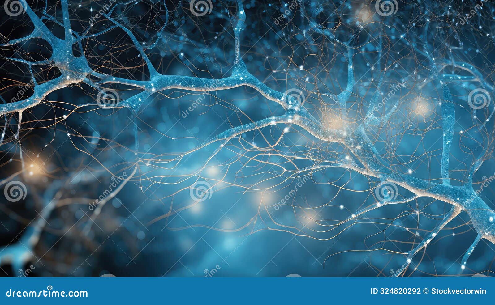 Intelligence blue brain stock illustration. Illustration of ...