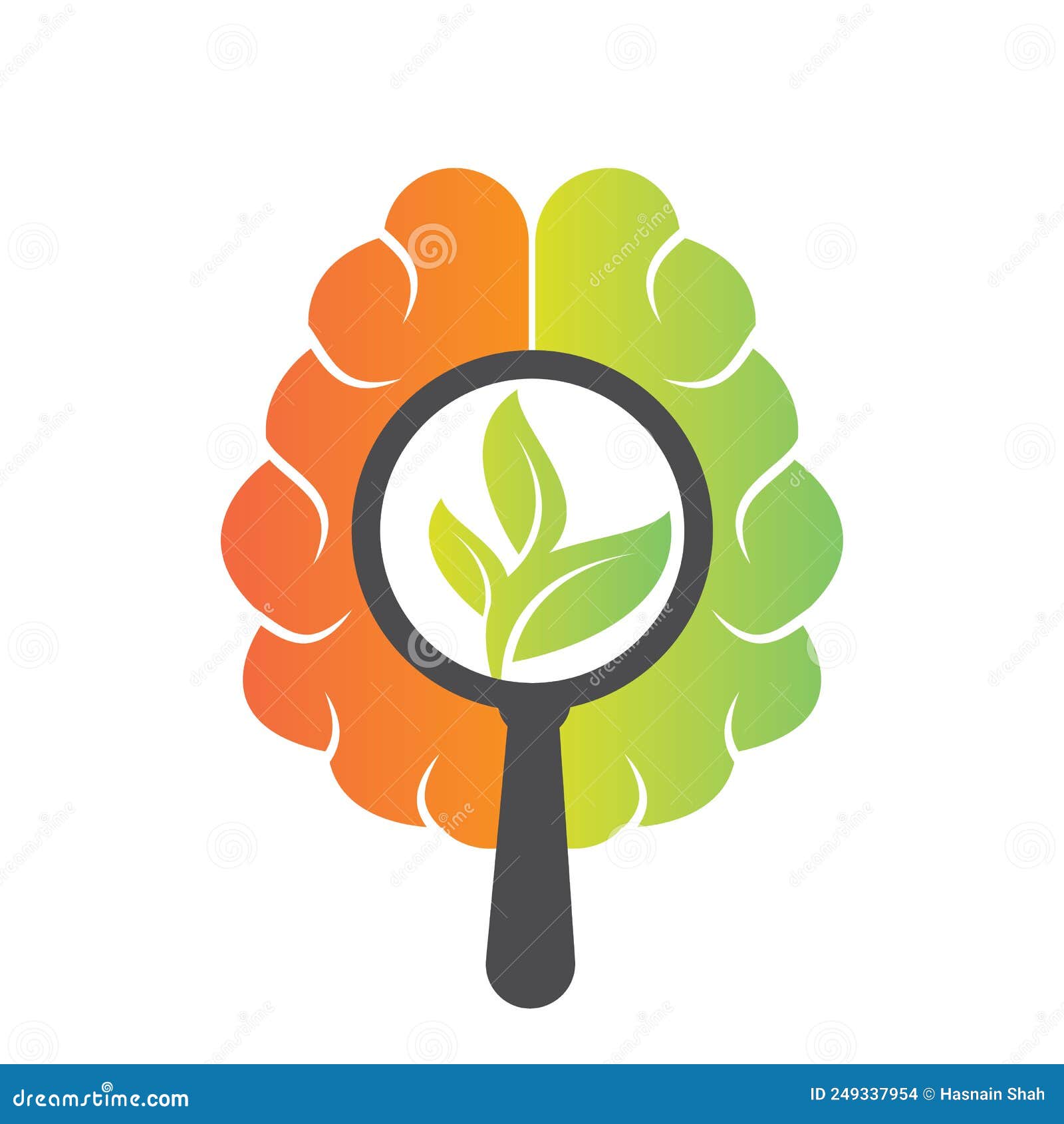 Intelligence Brain Concept Design. Stock Vector - Illustration of human ...