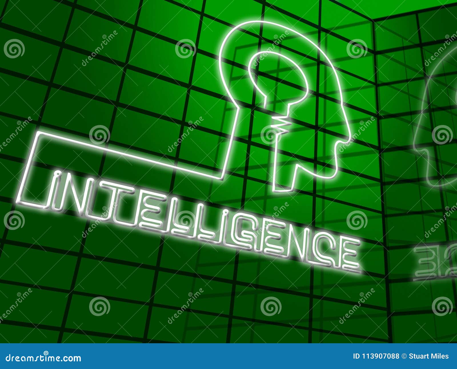 Intelligence Brain Representing Intellectual Capacity 3d Illustration ...