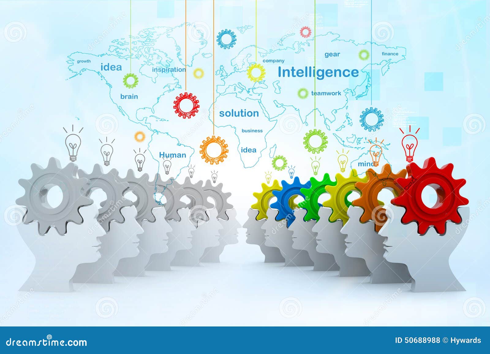 Intelligence concept stock illustration. Illustration of head - 50688988