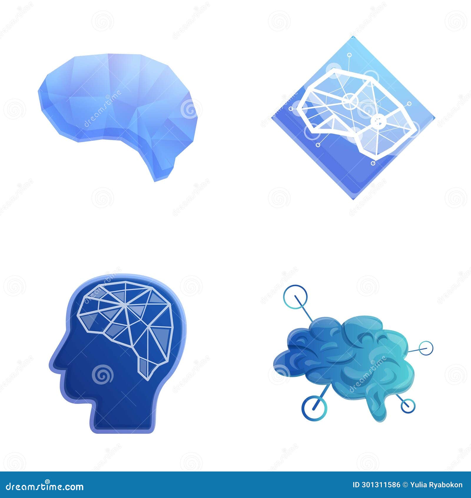 Intelligence Concept Icons Set Cartoon Vector. Symbolic Circuitry in ...
