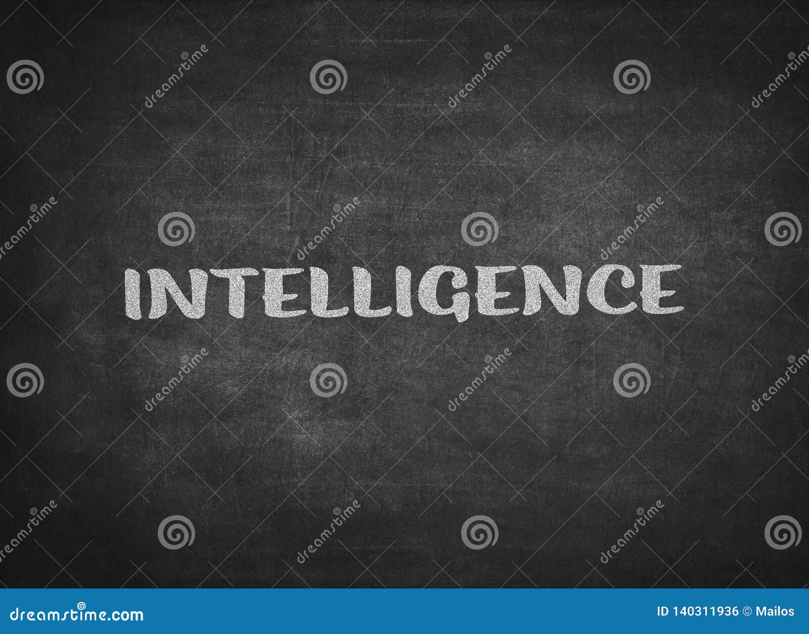 Intelligence Concept Word on a Blackboard Background Stock Photo ...