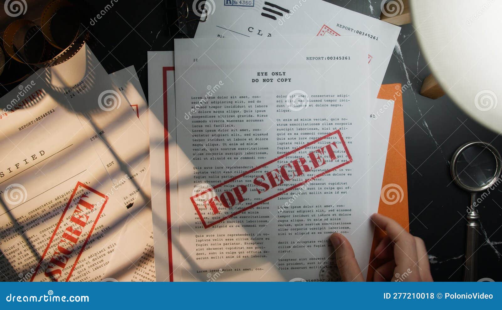 Intelligence Discovers Stolen and Secret Documents Stock Photo - Image ...