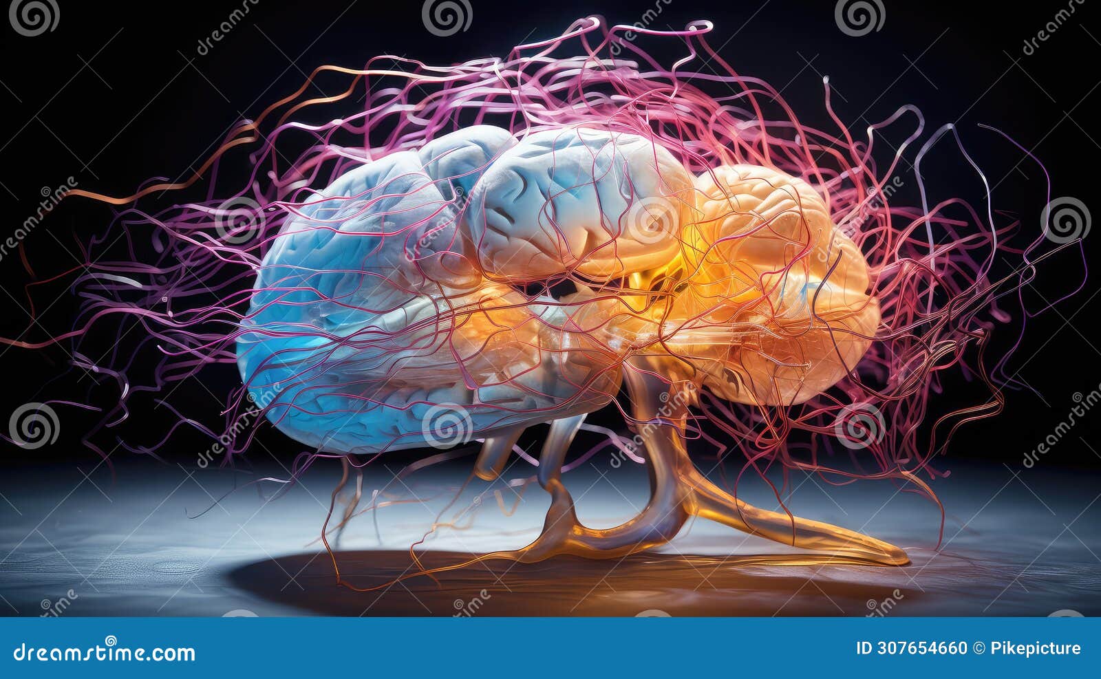 Intelligence dna brain stock illustration. Illustration of psychology ...