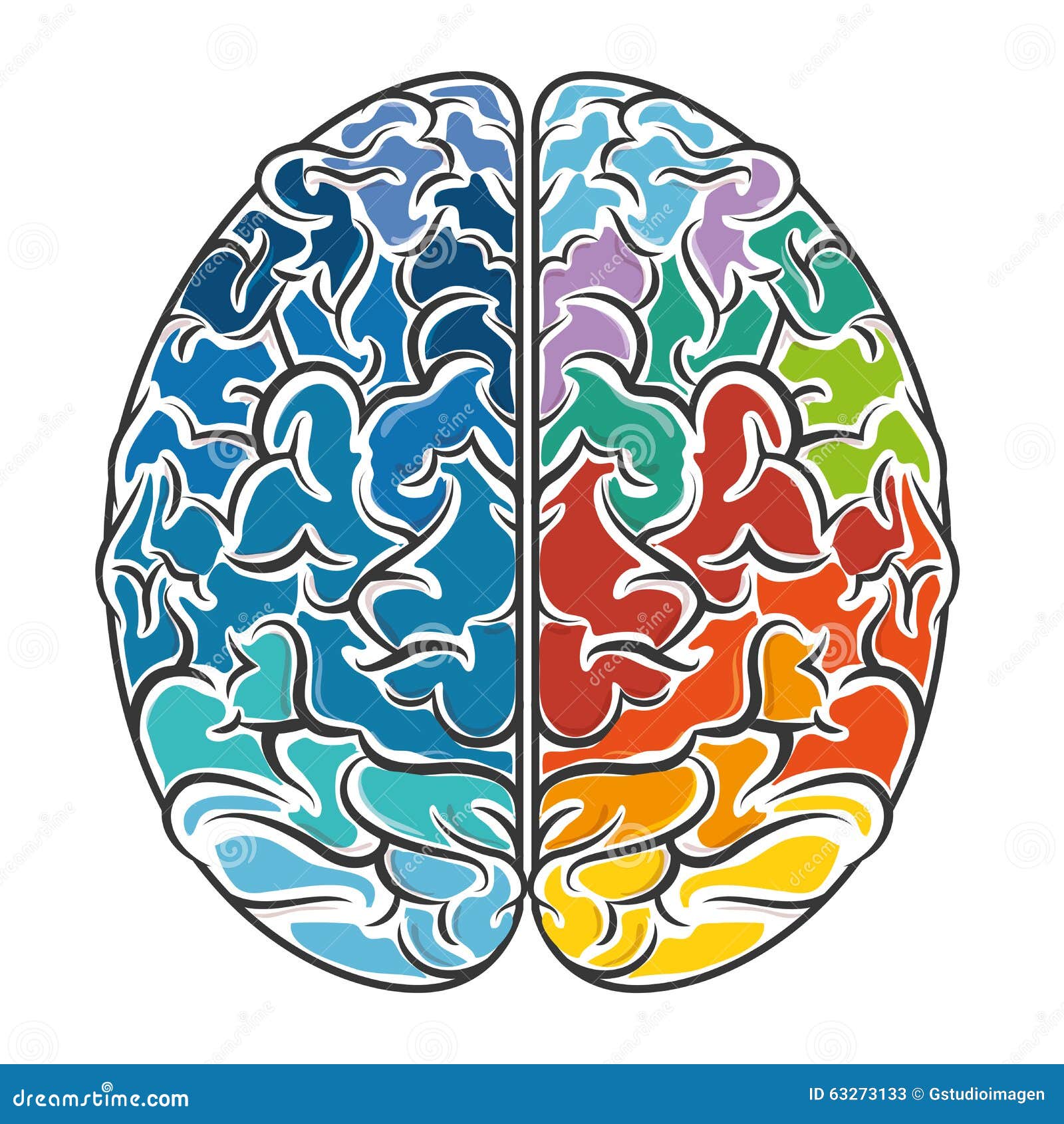 Intelligence of the Human Brain Stock Illustration - Illustration of ...