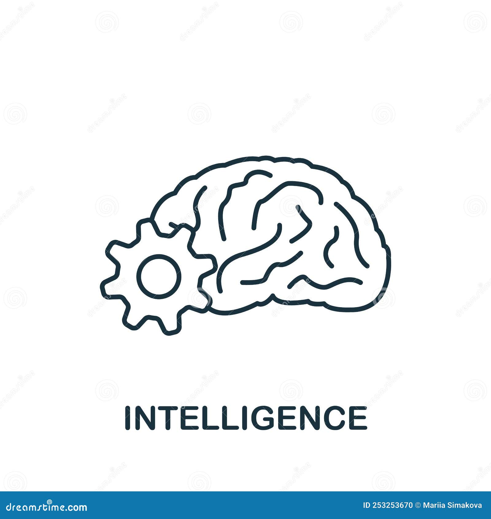 Intelligence Icon. Monochrome Simple Icon for Templates, Web Design and ...