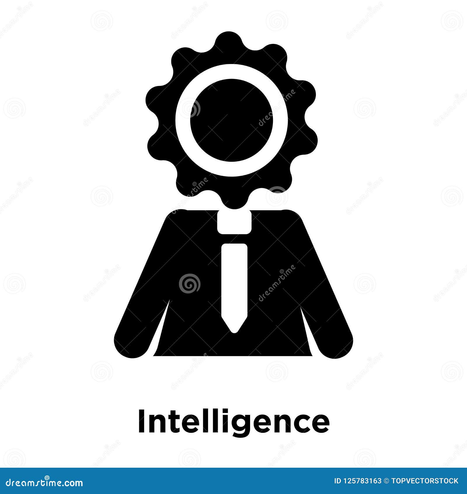 Intelligence Icon Vector Isolated on White Background, Logo Concept of ...