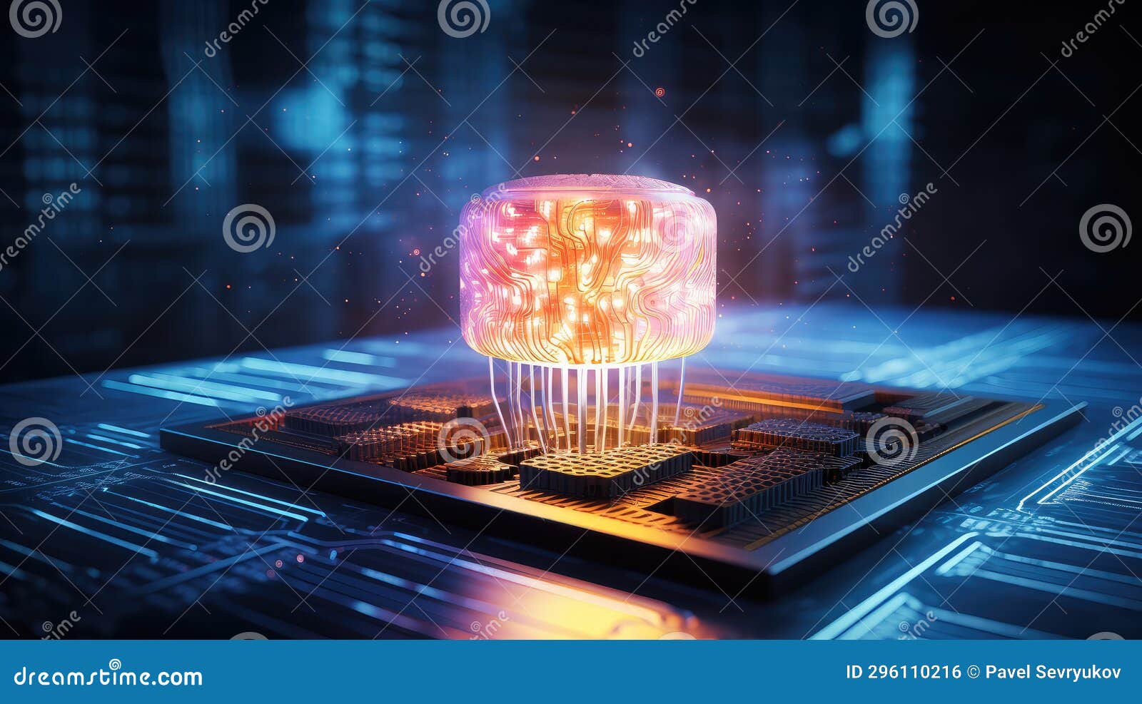 Intelligence Neuromorphic Computer Create Stock Illustration ...