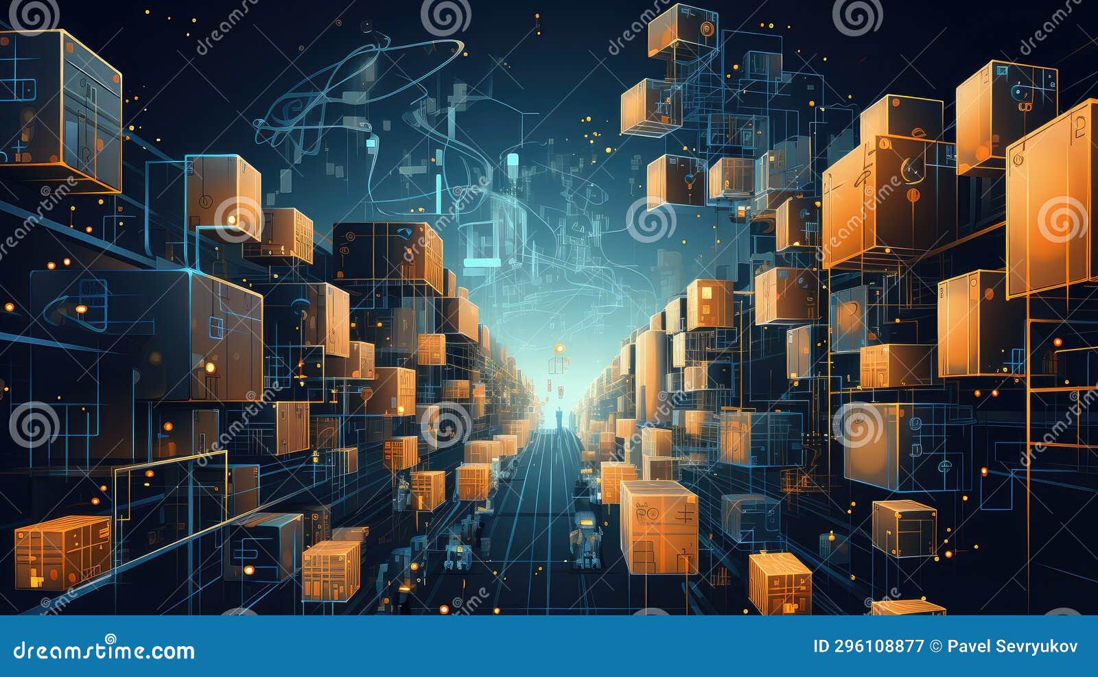 Intelligence Supply Chain Artificial Stock Image - Image of ...