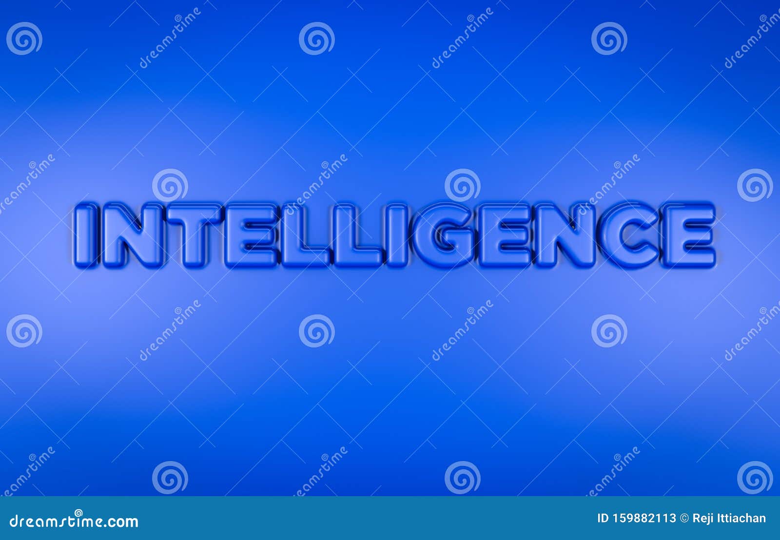 Intelligence Text 3D Render Stock Illustration - Illustration of poster ...
