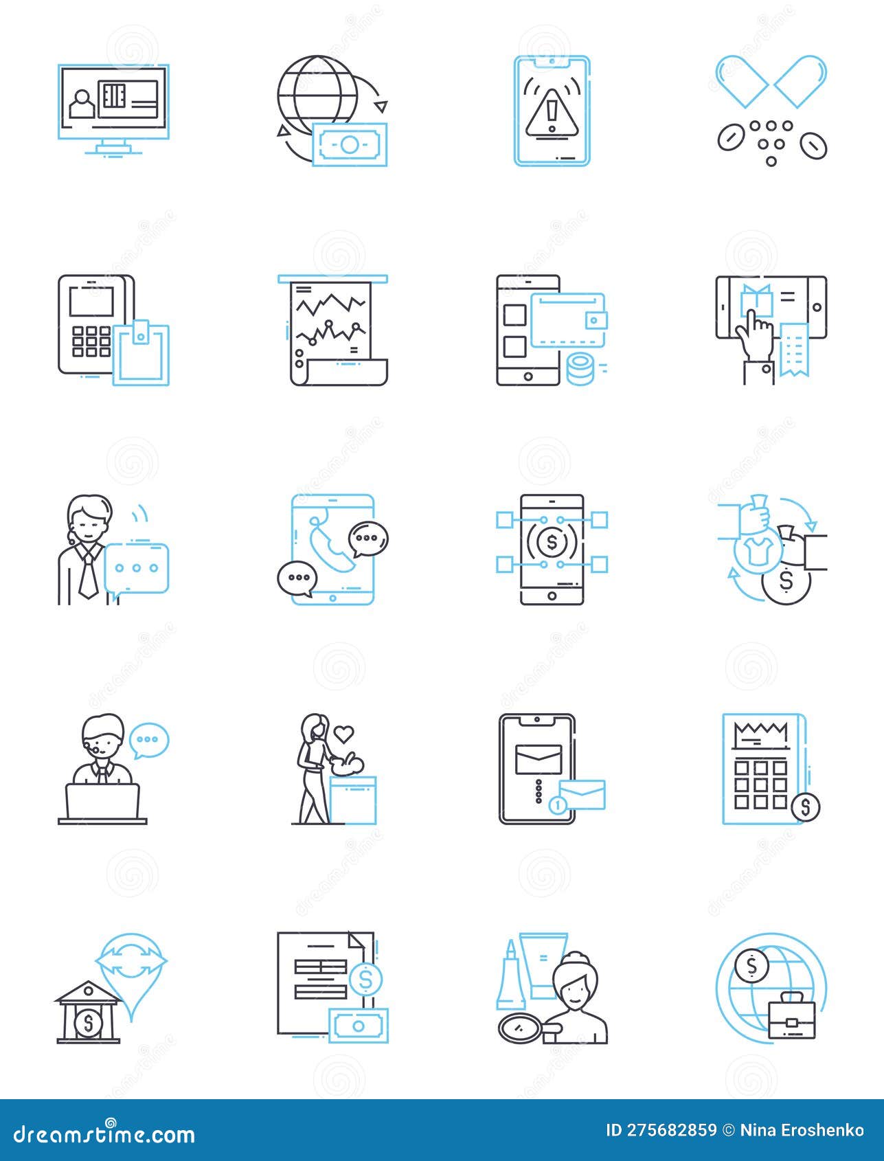 Intelligence and Wisdom Linear Icons Set. Perceptive, Discerning ...