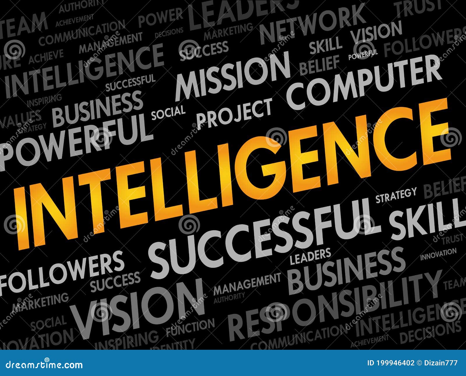 Intelligence word cloud stock illustration. Illustration of ...