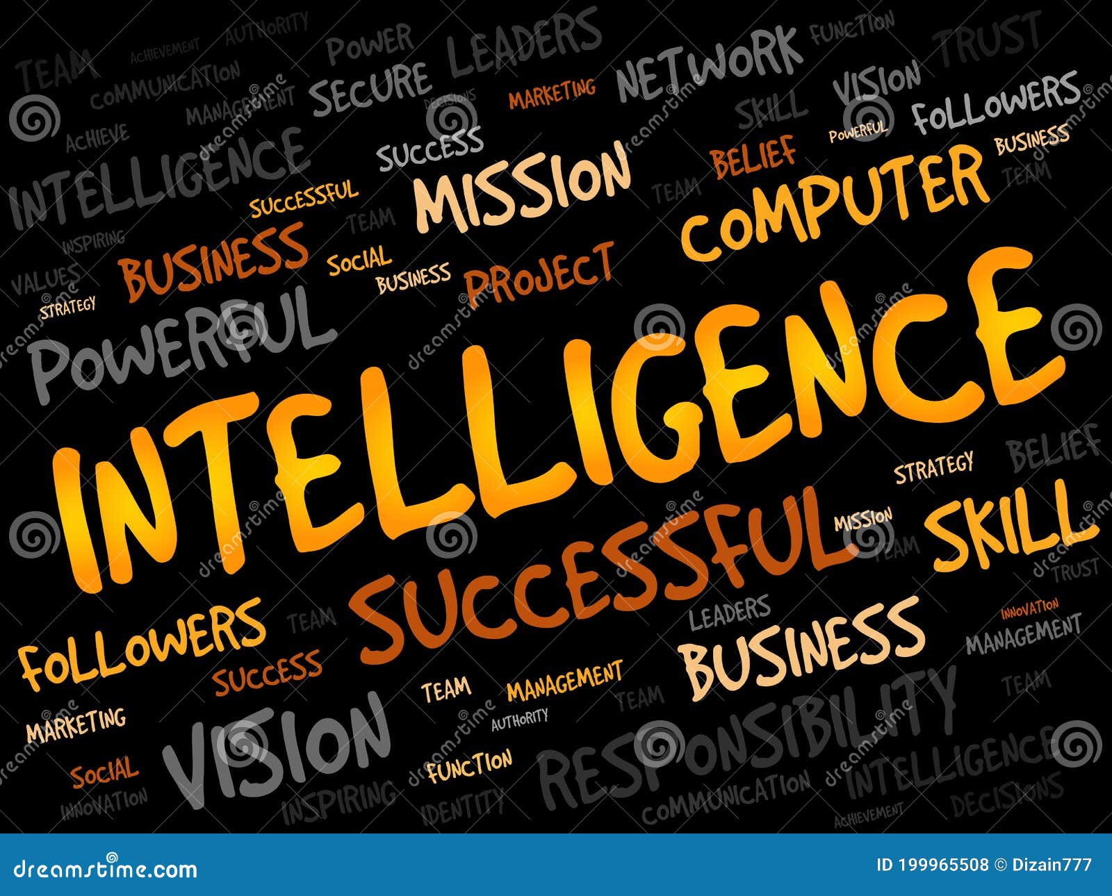 Intelligence word cloud stock illustration. Illustration of ...