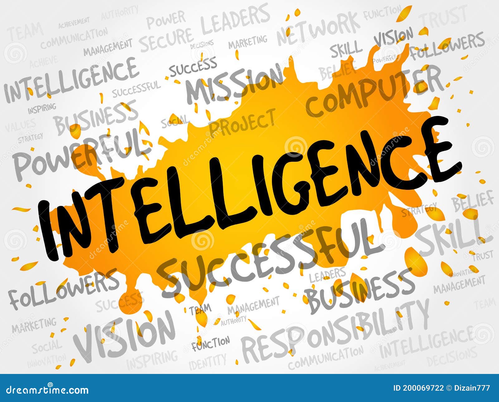 Intelligence word cloud stock illustration. Illustration of management ...
