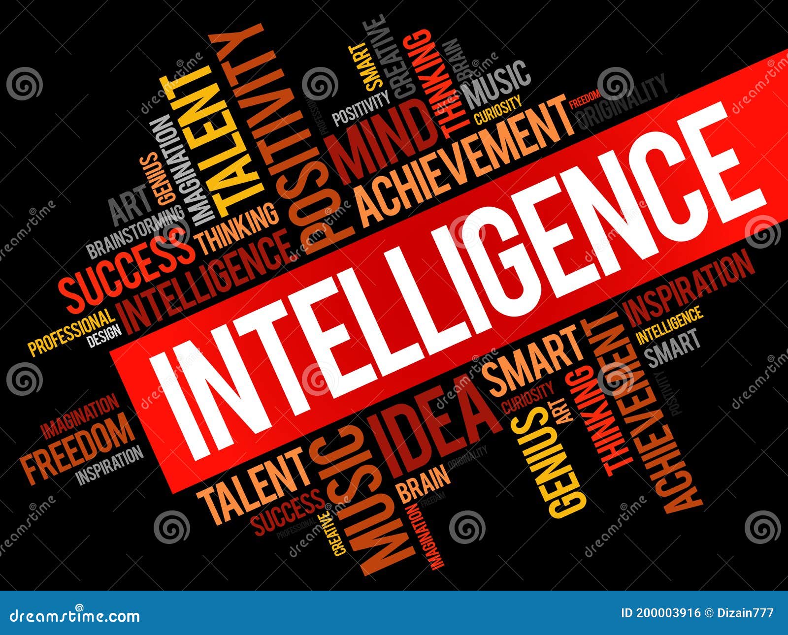 Intelligence Word Cloud Collage Stock Illustration - Illustration of ...