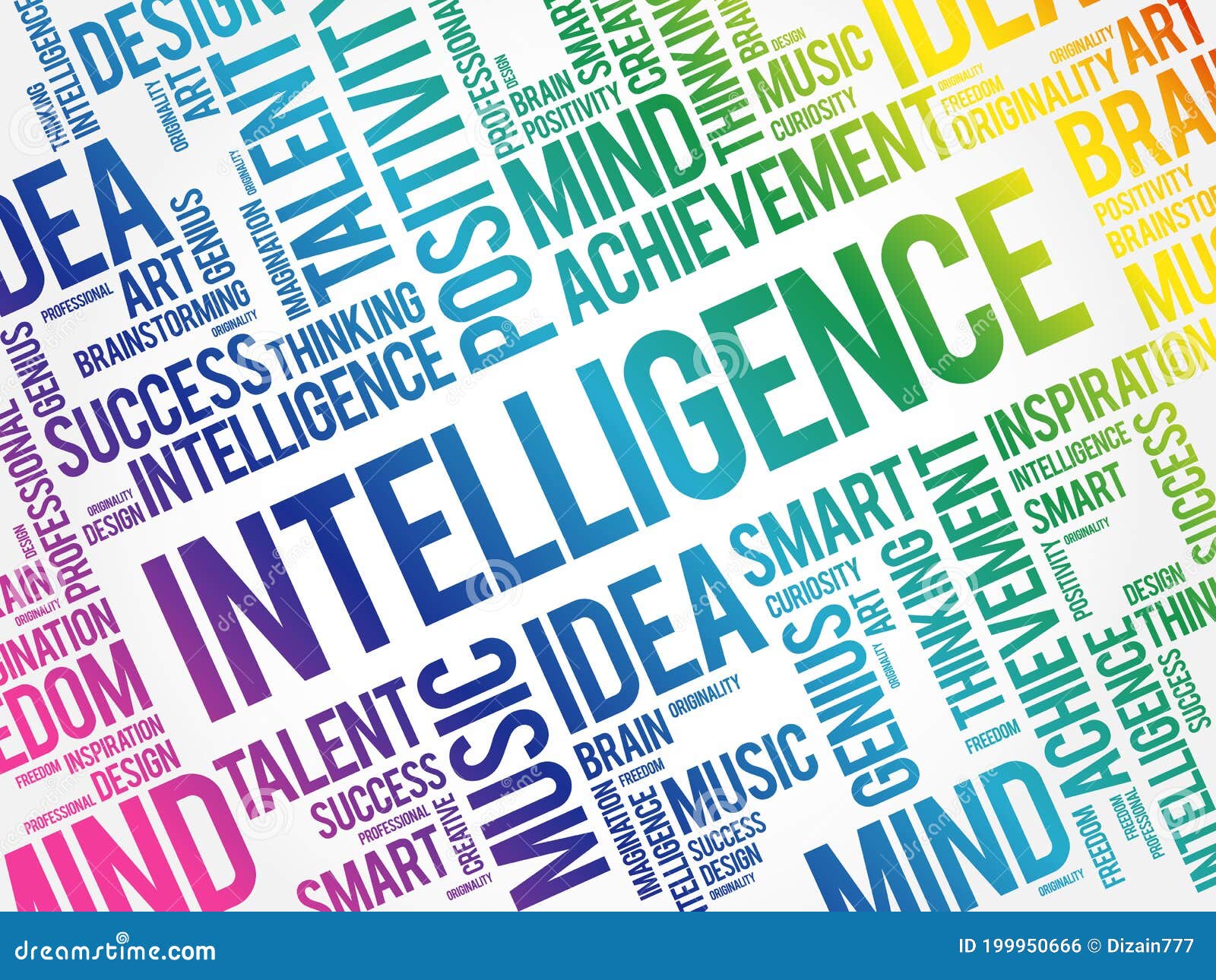 Intelligence Word Cloud Collage Stock Illustration - Illustration of ...
