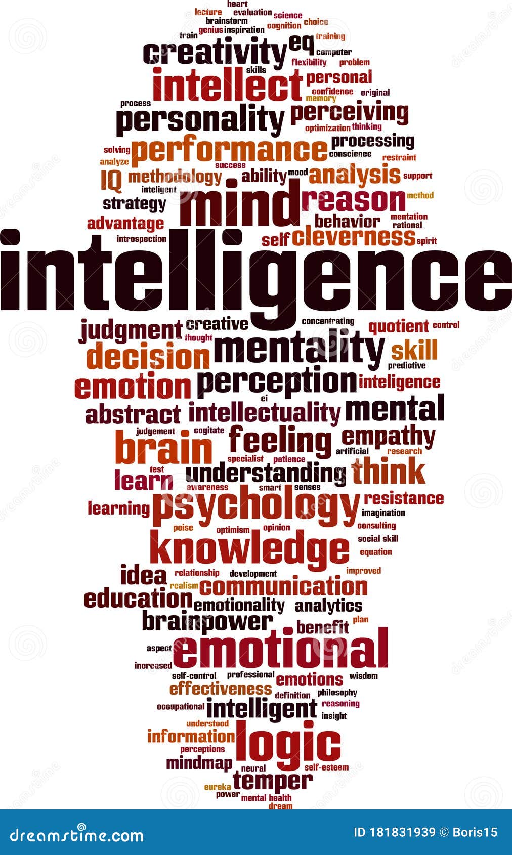 Intelligence word cloud stock vector. Illustration of learn - 181831939