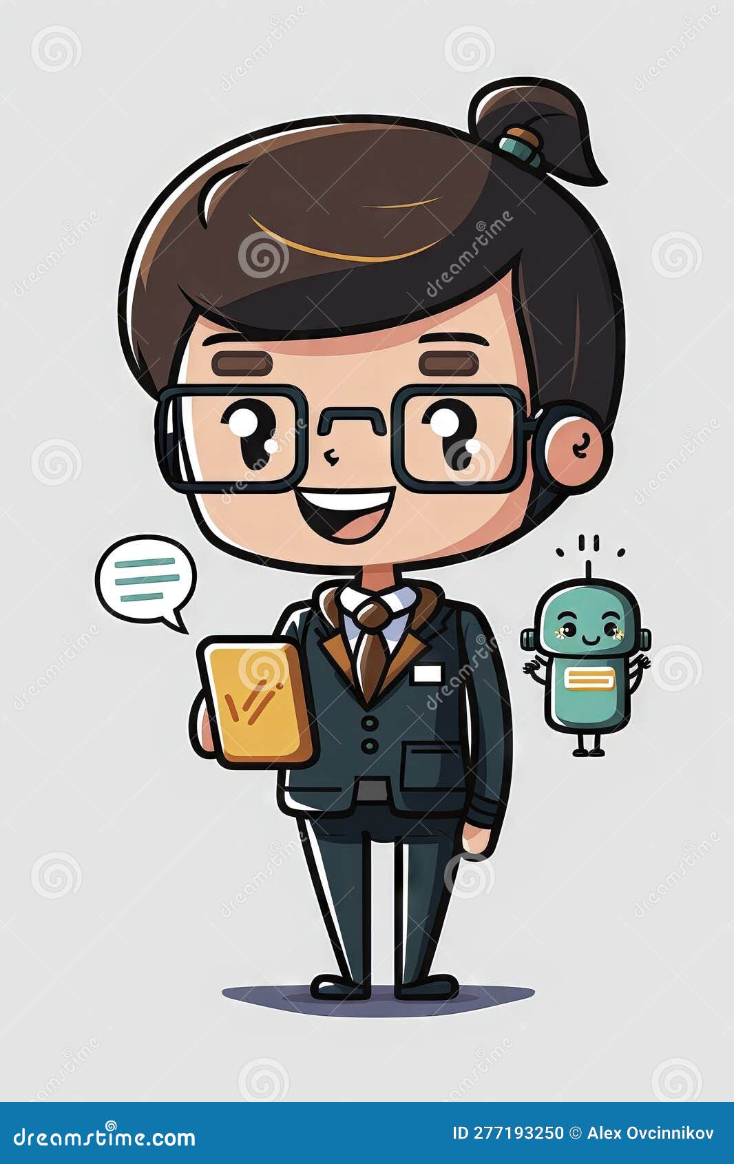 Intelligent Assistant Character in Chatbot Messenger. Perfect for Web ...