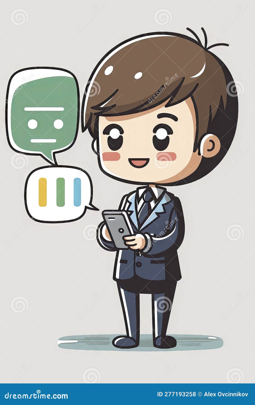 Intelligent Assistant Character in Chatbot Messenger. Perfect for Web ...
