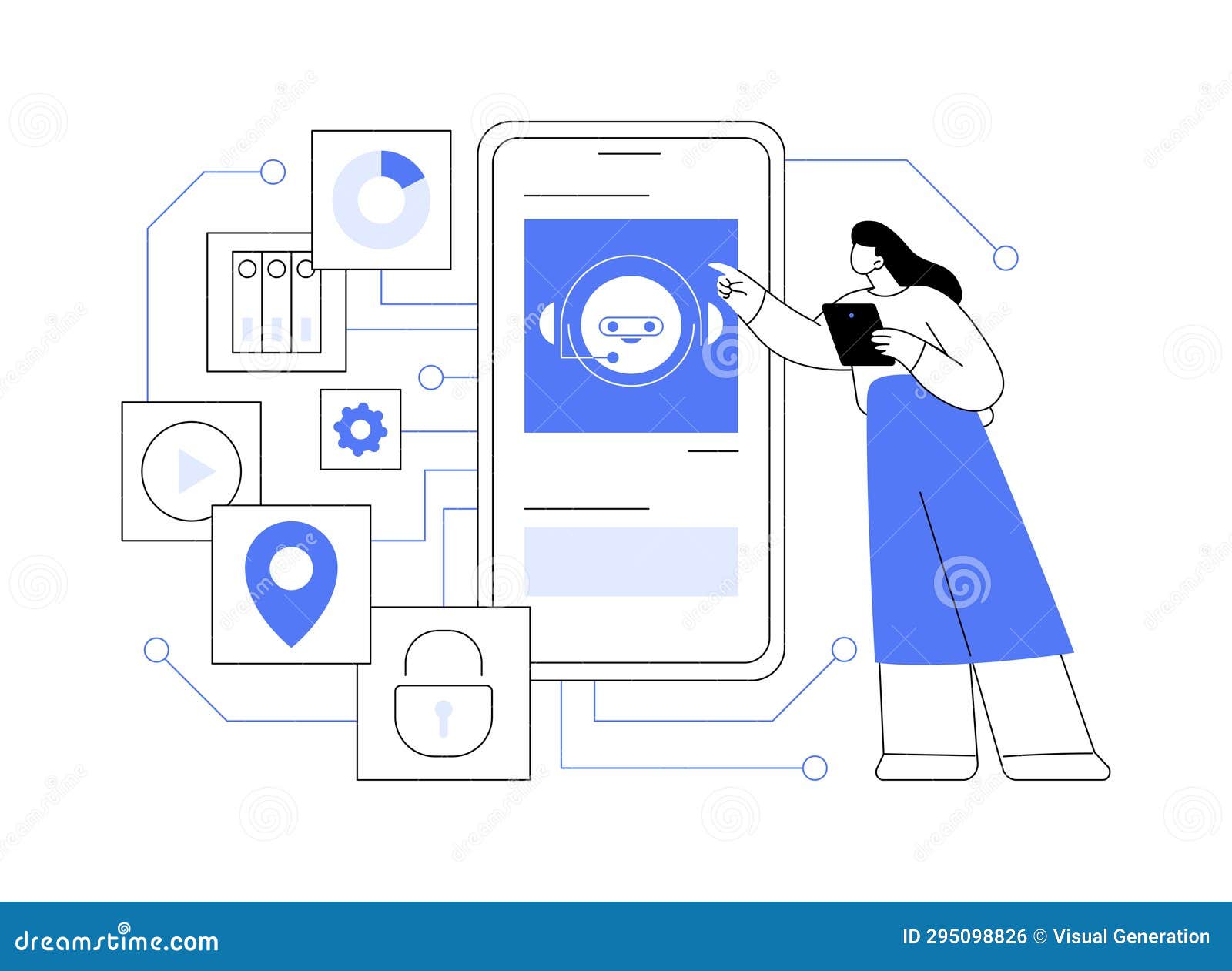 Intelligent Bots Isolated Cartoon Vector Illustrations. | CartoonDealer ...