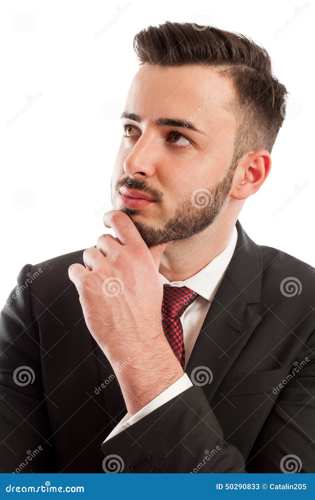 Intelligent Business Man Thinking Stock Image - Image of businessman ...