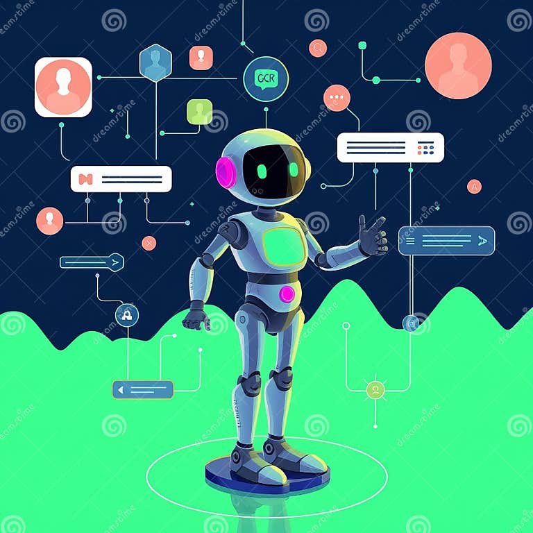 Intelligent Chatbot System Software Robot Application Conversation ...