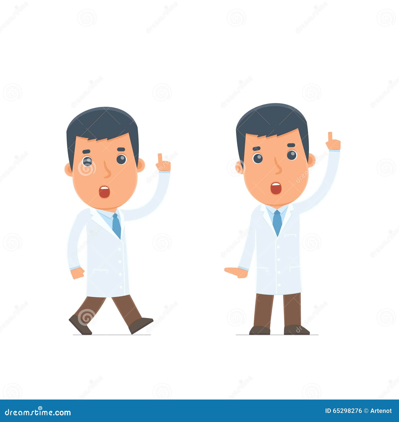 Intelligent and Clever Character Doctor Visited Great Idea Stock ...