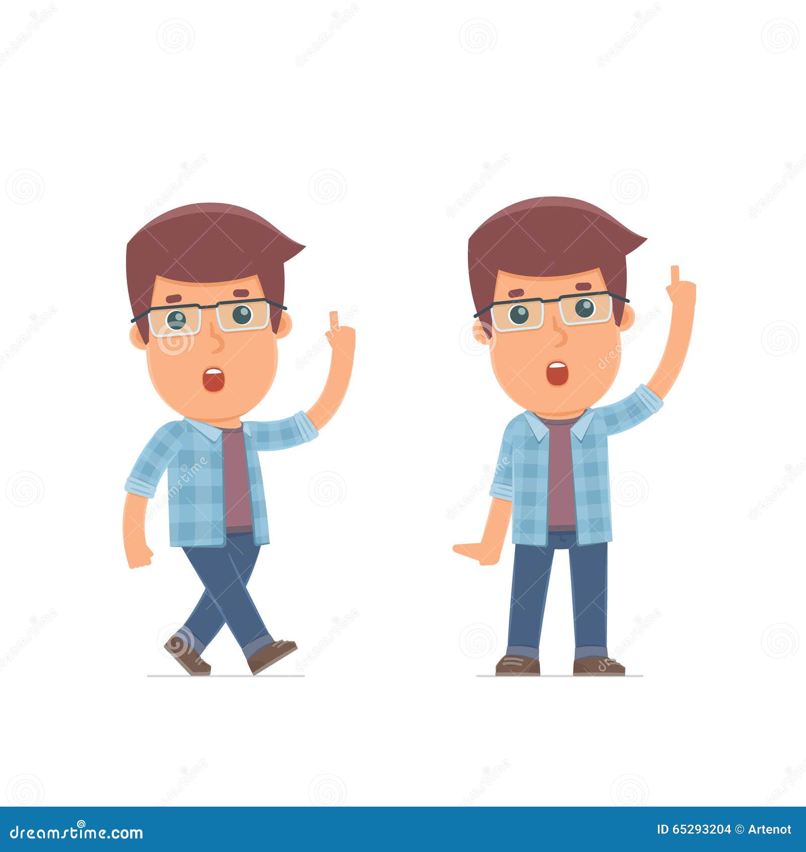 Intelligent and Clever Character Freelancer Visited Great Idea Stock ...