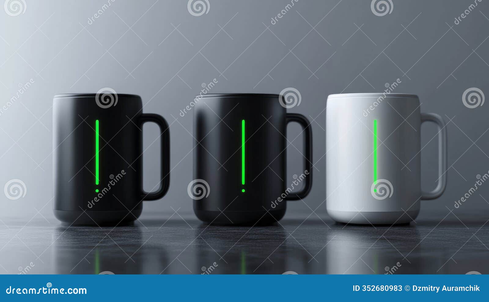 Intelligent Cups Featuring an LED Temperature Display Against a White ...