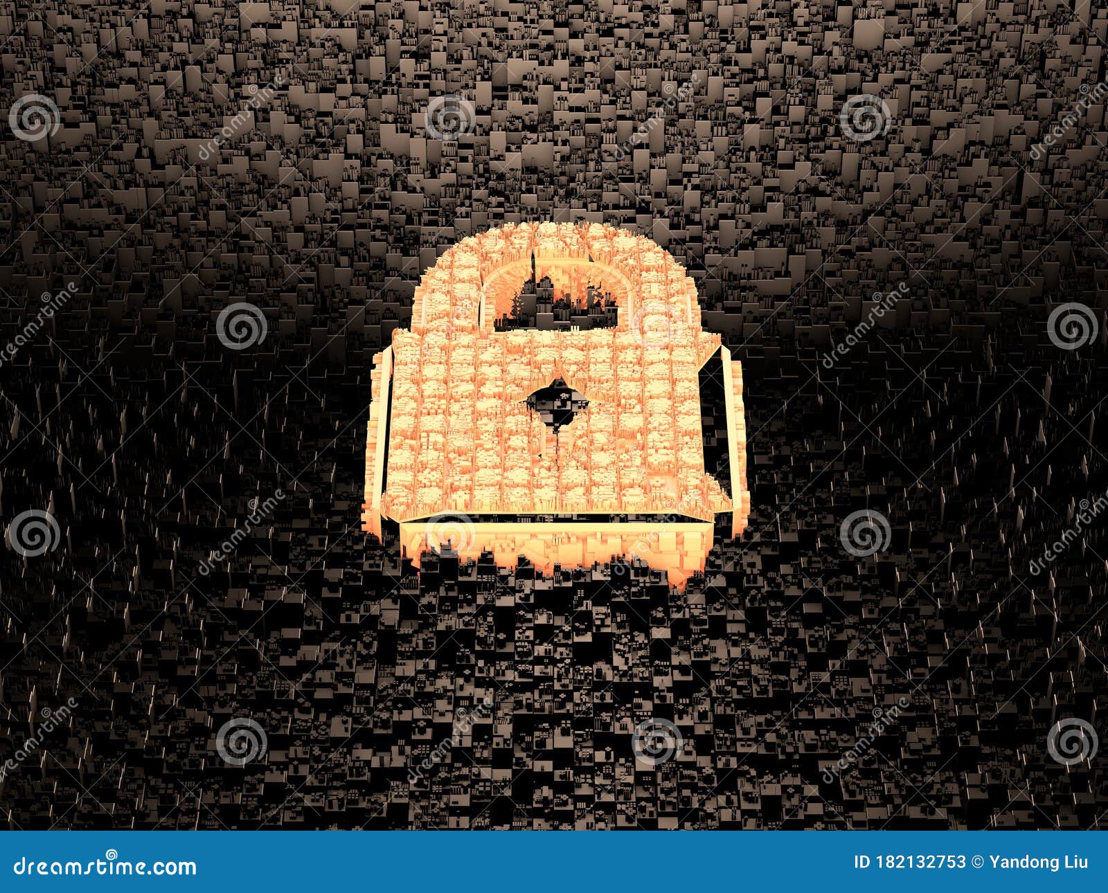 Intelligent Digital Cube Technology, the Cube Forms a Lock, Digital ...