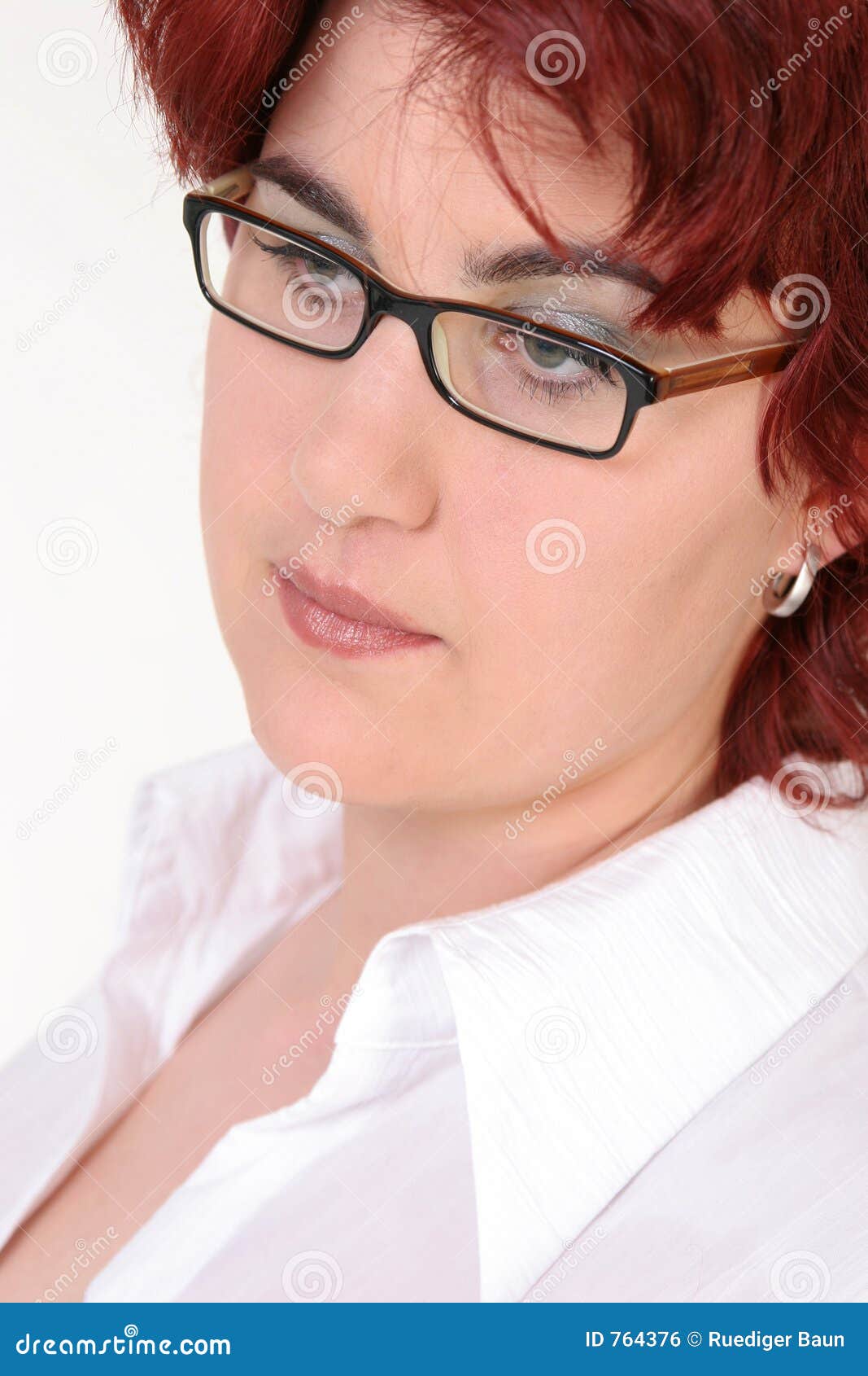 Intelligent Girl stock photo. Image of expression, eyeglasses - 764376