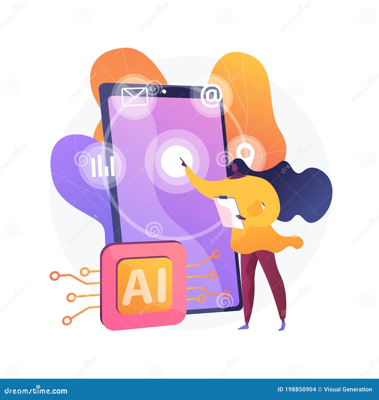 Intelligent Interface Abstract Concept Vector Illustration. Stock ...