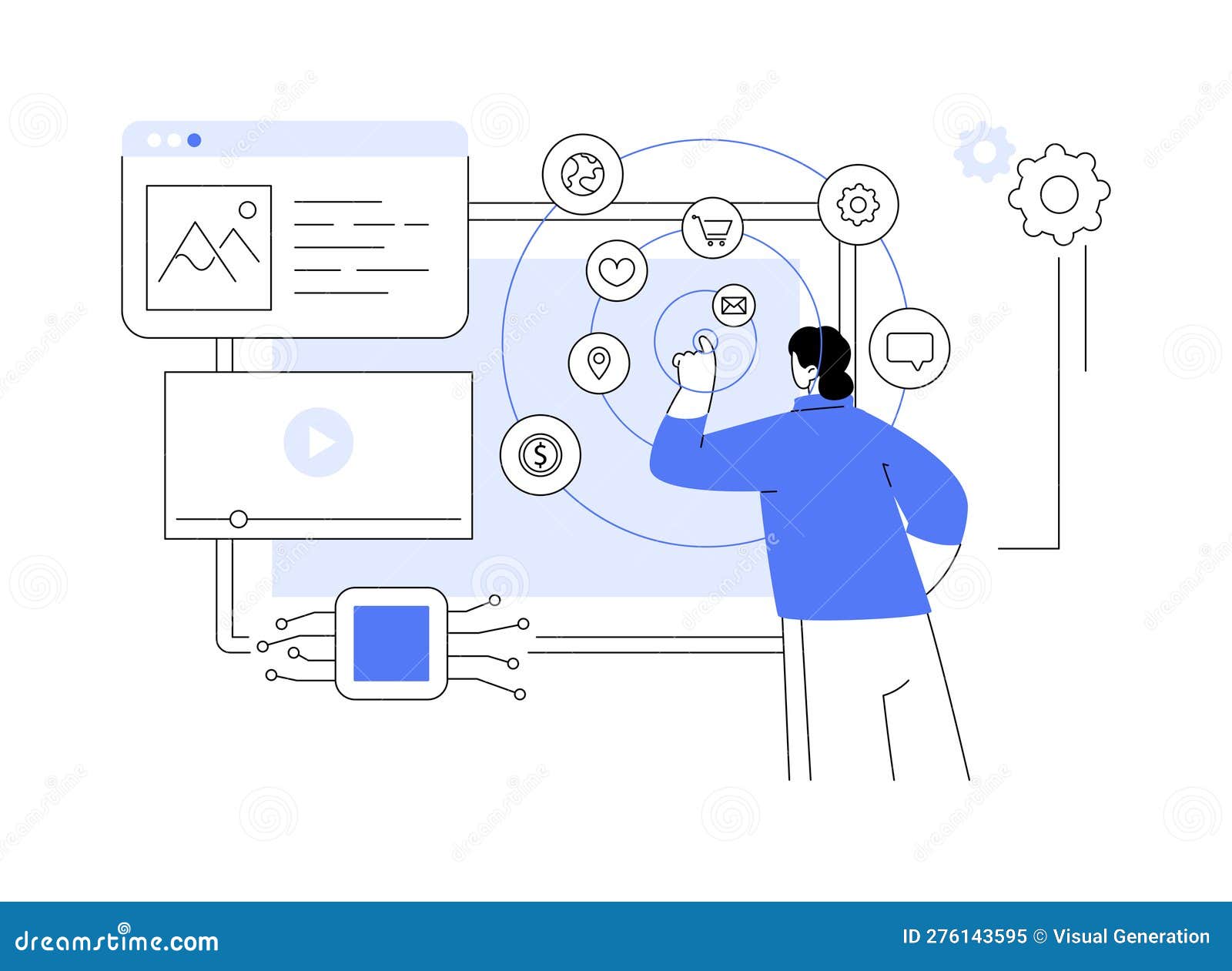Intelligent Interface Abstract Concept Vector Illustration. Stock ...