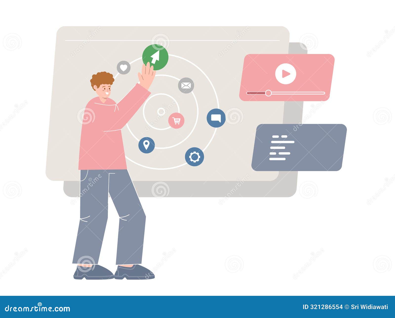 Intelligent Interface Interactive Touchscreen User Touch Interact with ...