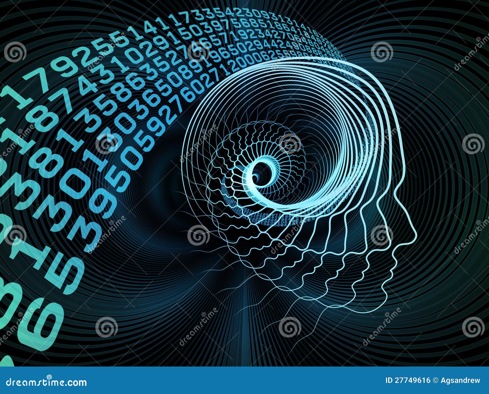 Intelligent Life Abstraction Stock Illustration - Illustration of ...