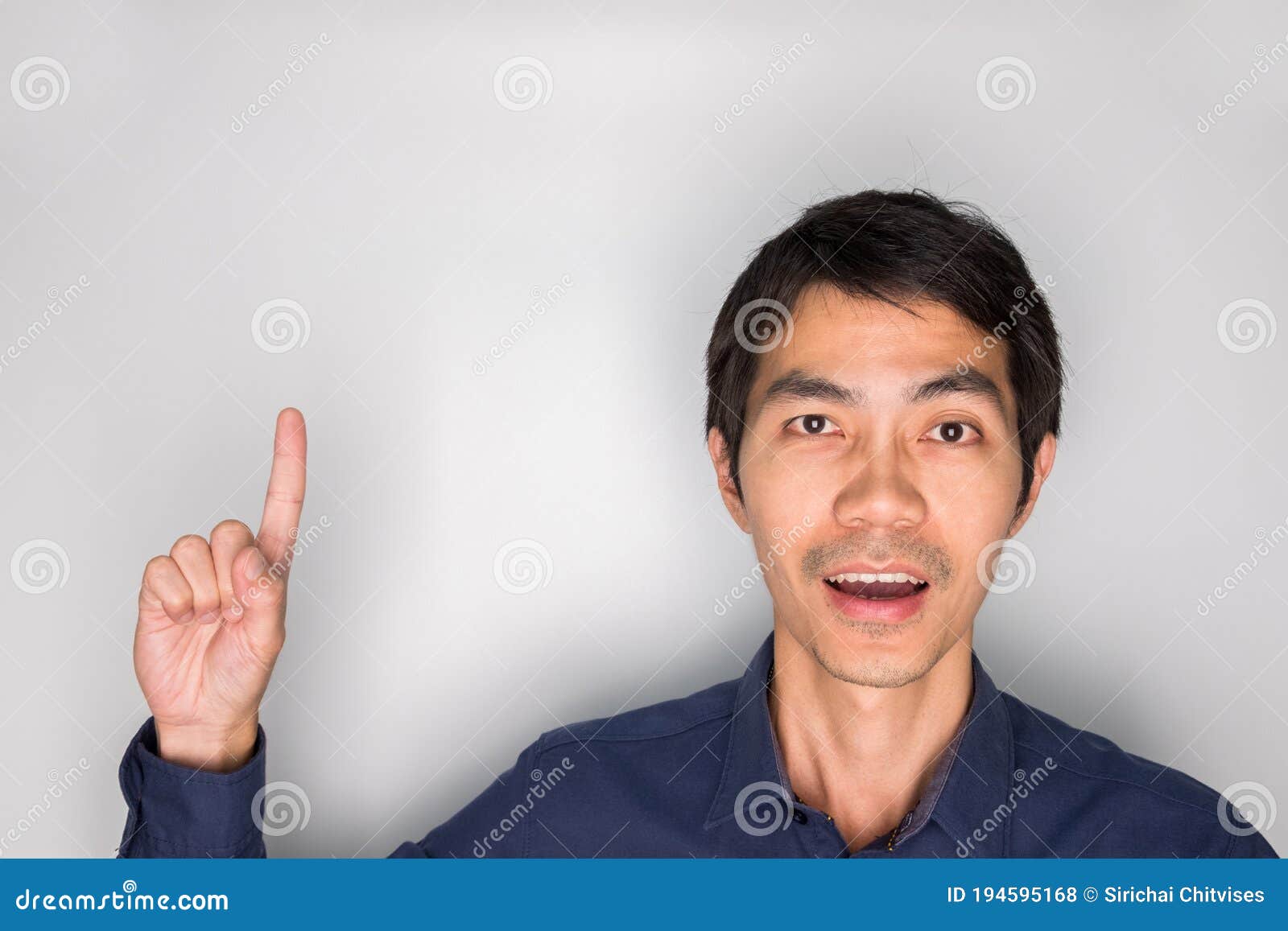 Intelligent Man Get an Idea for Solve the Problem. a Business Man Know ...