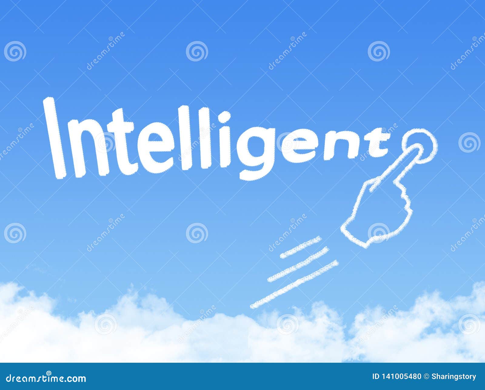 Intelligent Message Cloud Shape Stock Illustration - Illustration of ...