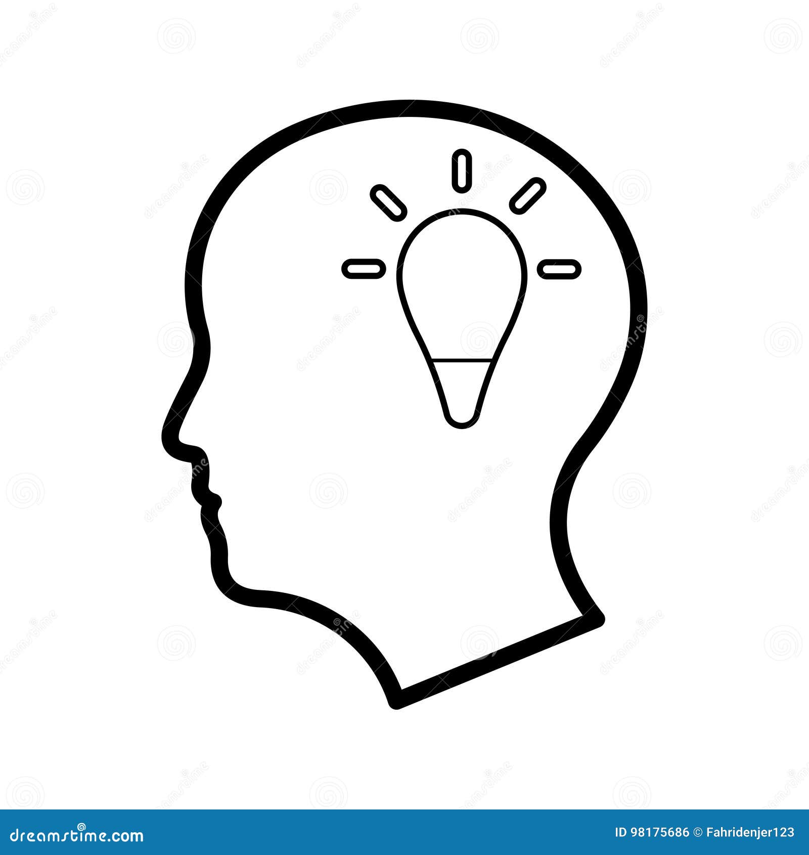 Intelligent person icon stock illustration. Illustration of back - 98175686